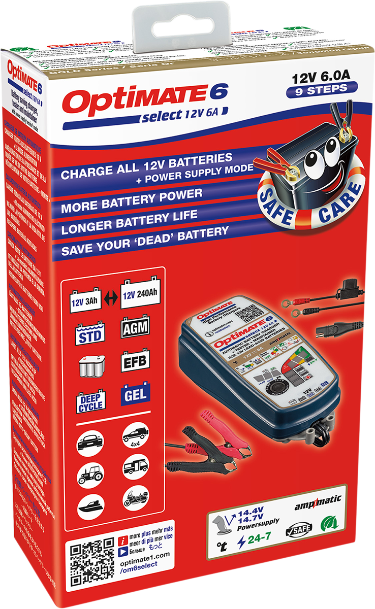 Tecmate Optimate 6 Select Gold Series Charger (TM-371) – Dualsport Plus