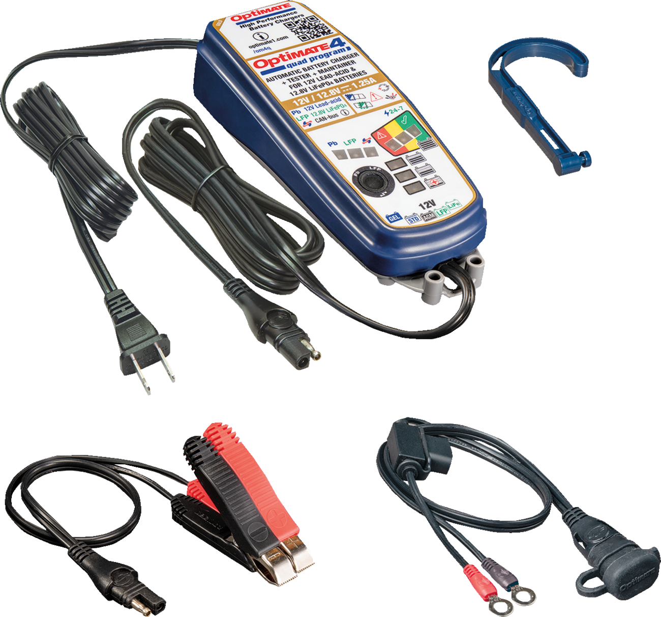 Tecmate Optimate 4 Quad Program Battery Charger/maintainer (TM-631 ...